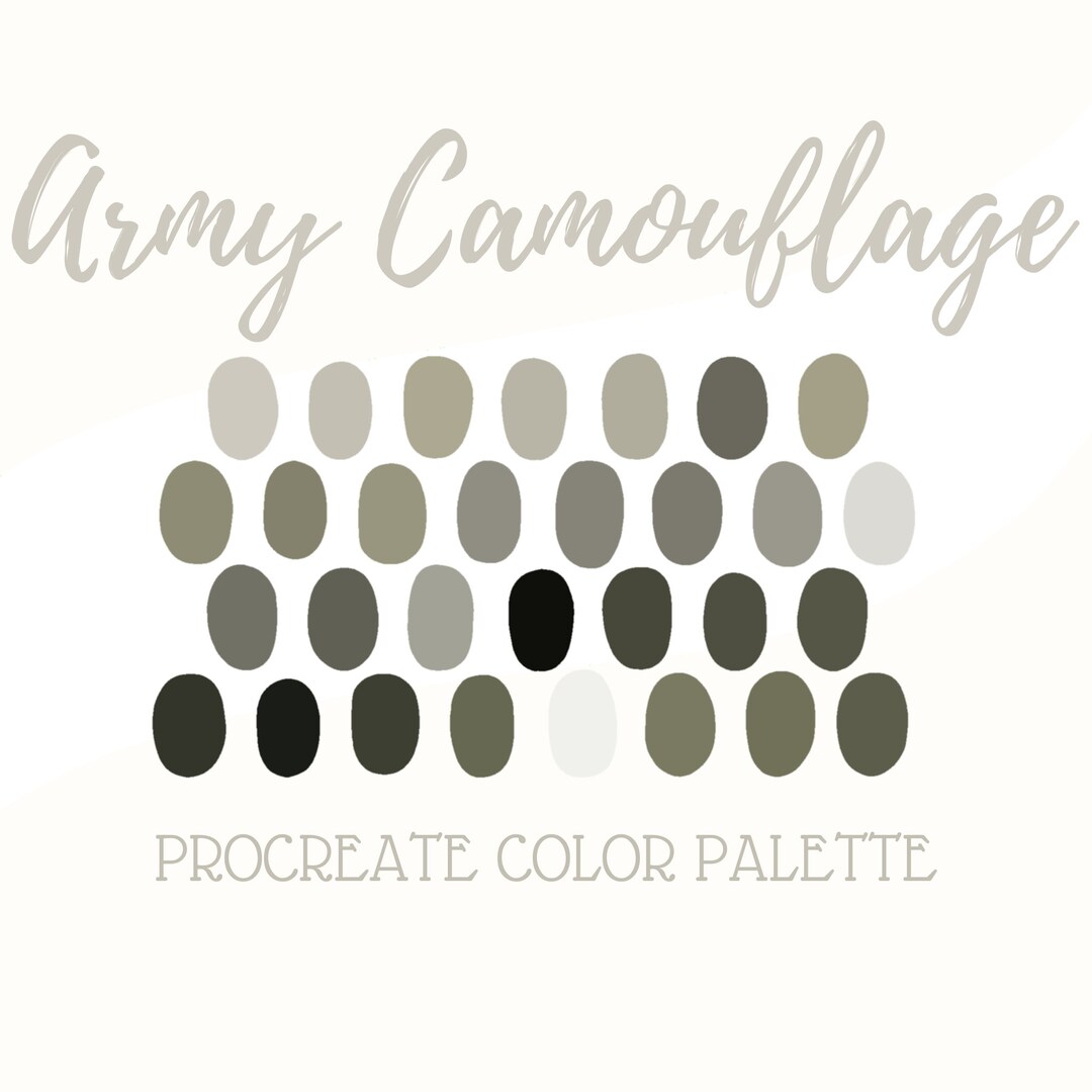 Procreate Color Palette - Army Camouflage - Etsy