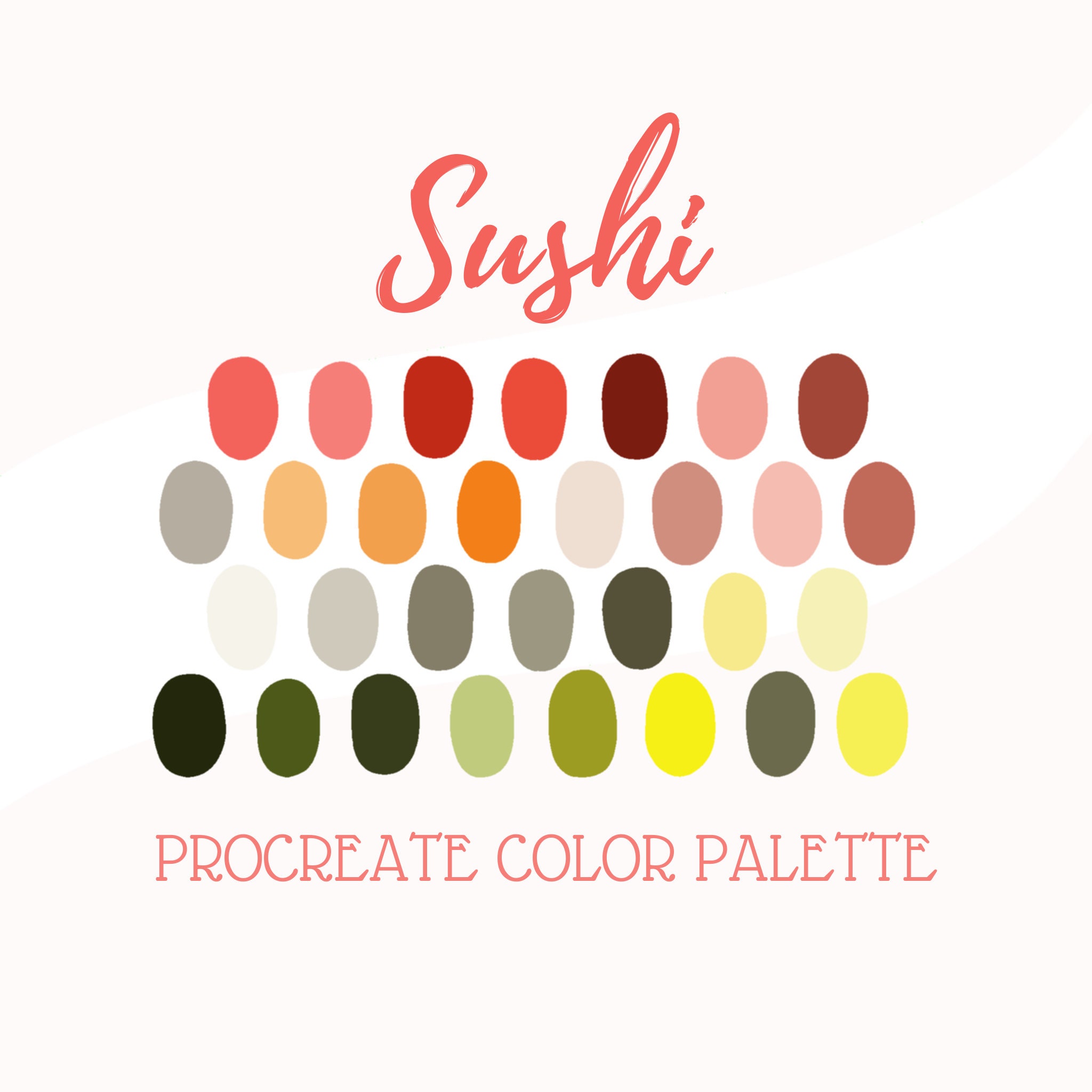 Procreate Color Palette - Sushi - Etsy
