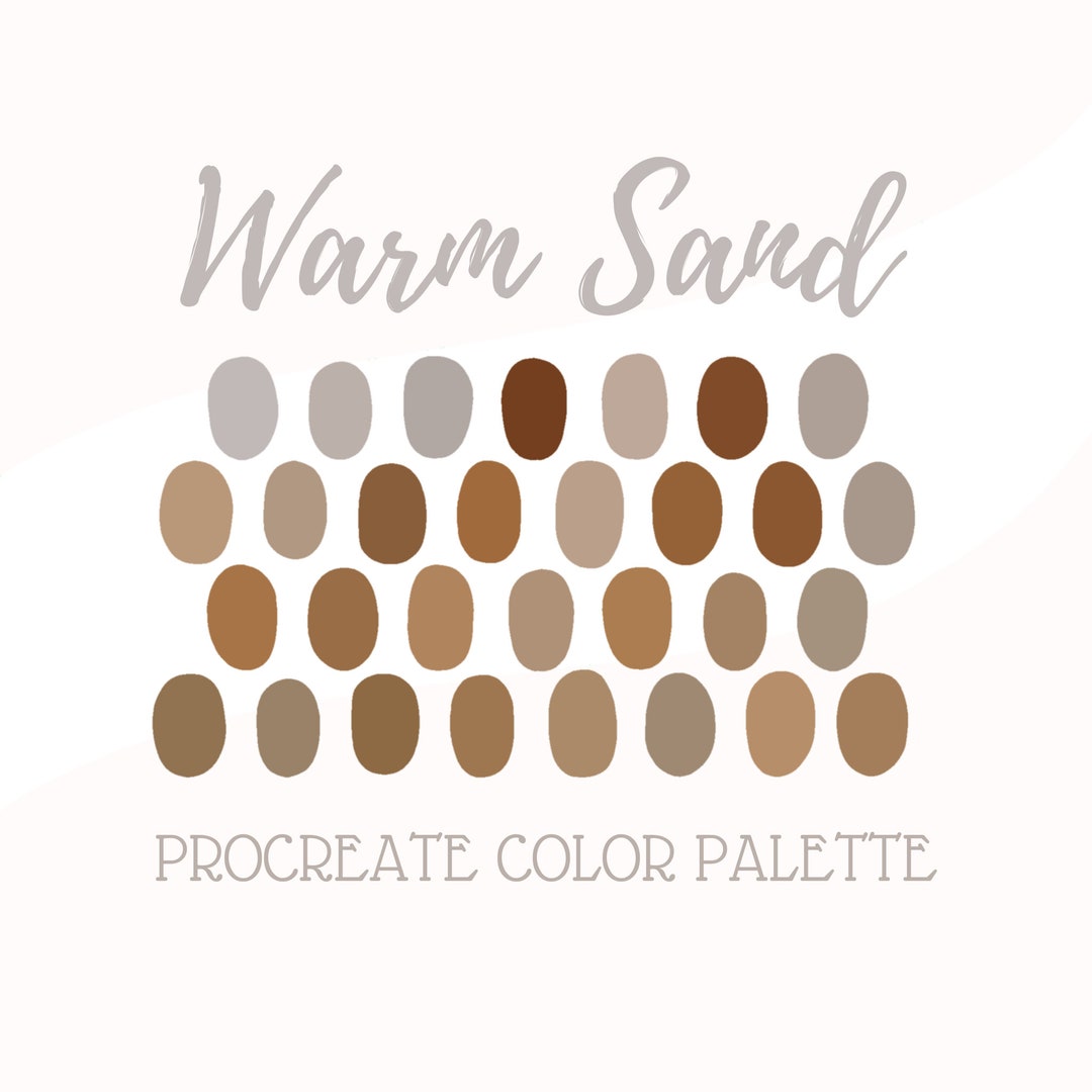 Procreate Color Palette Warm Sand - Etsy