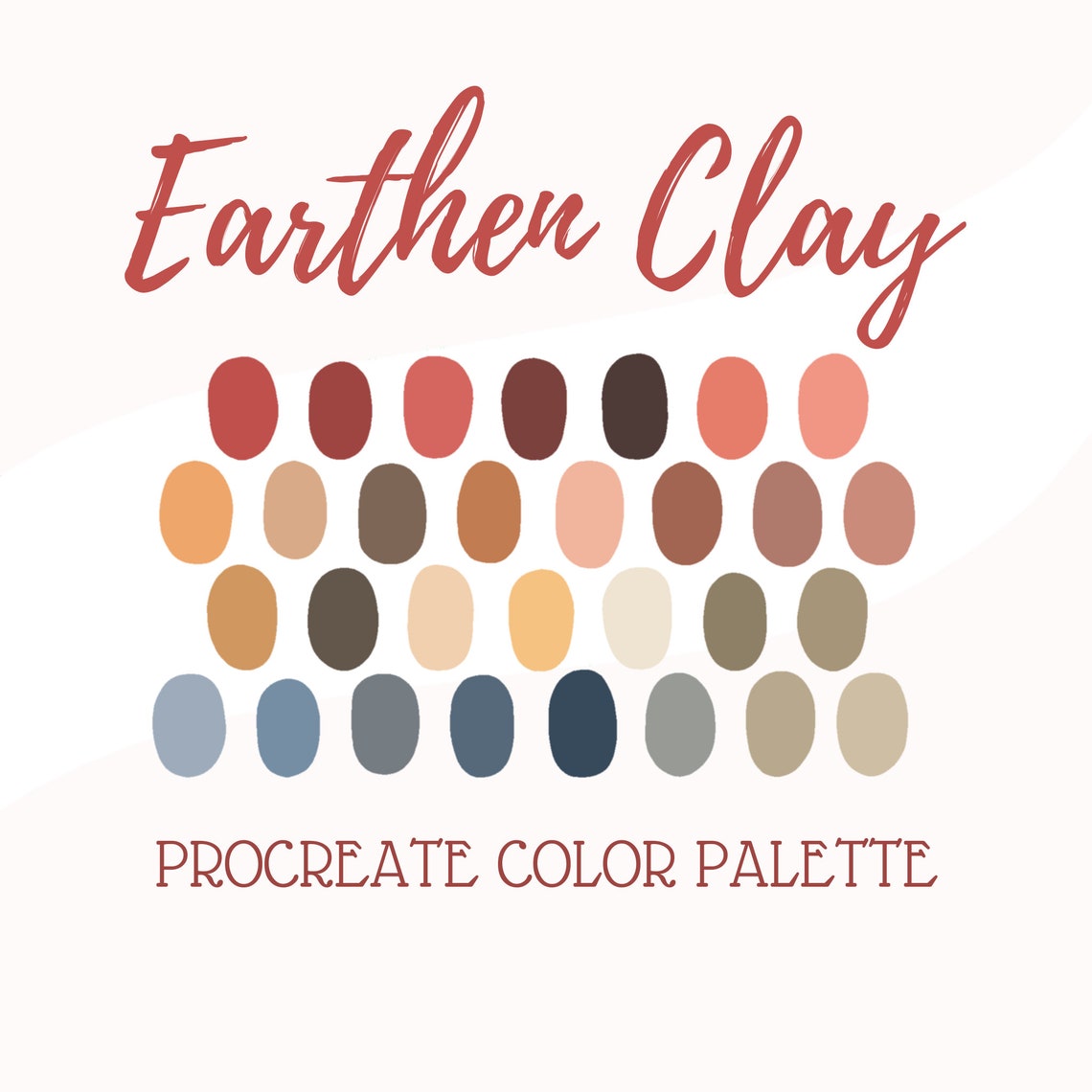 Earthen Clay Procreate Color Palette for Digital Art Rich and Warm ... Earthen Clay Procreate Color Palette for Digital Art Rich and Warm ...