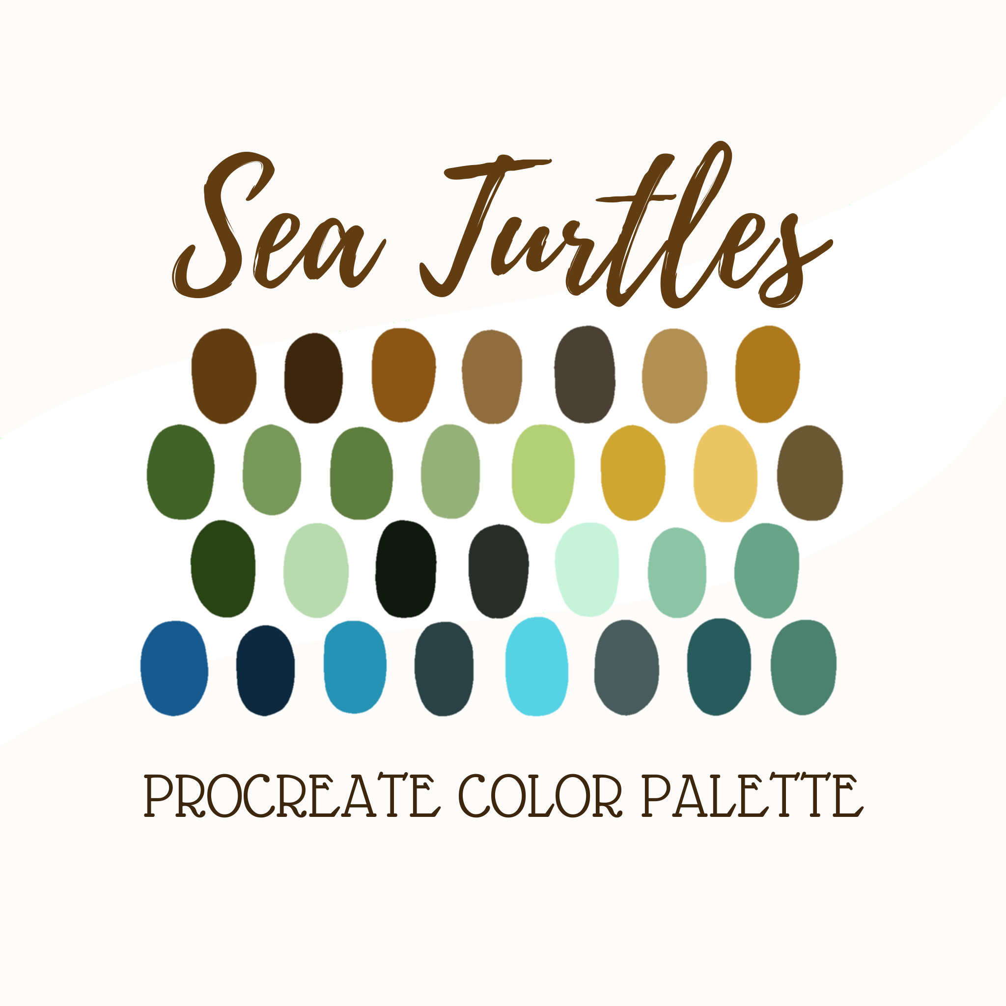 Procreate Color Palette - Sea Turtles - Etsy