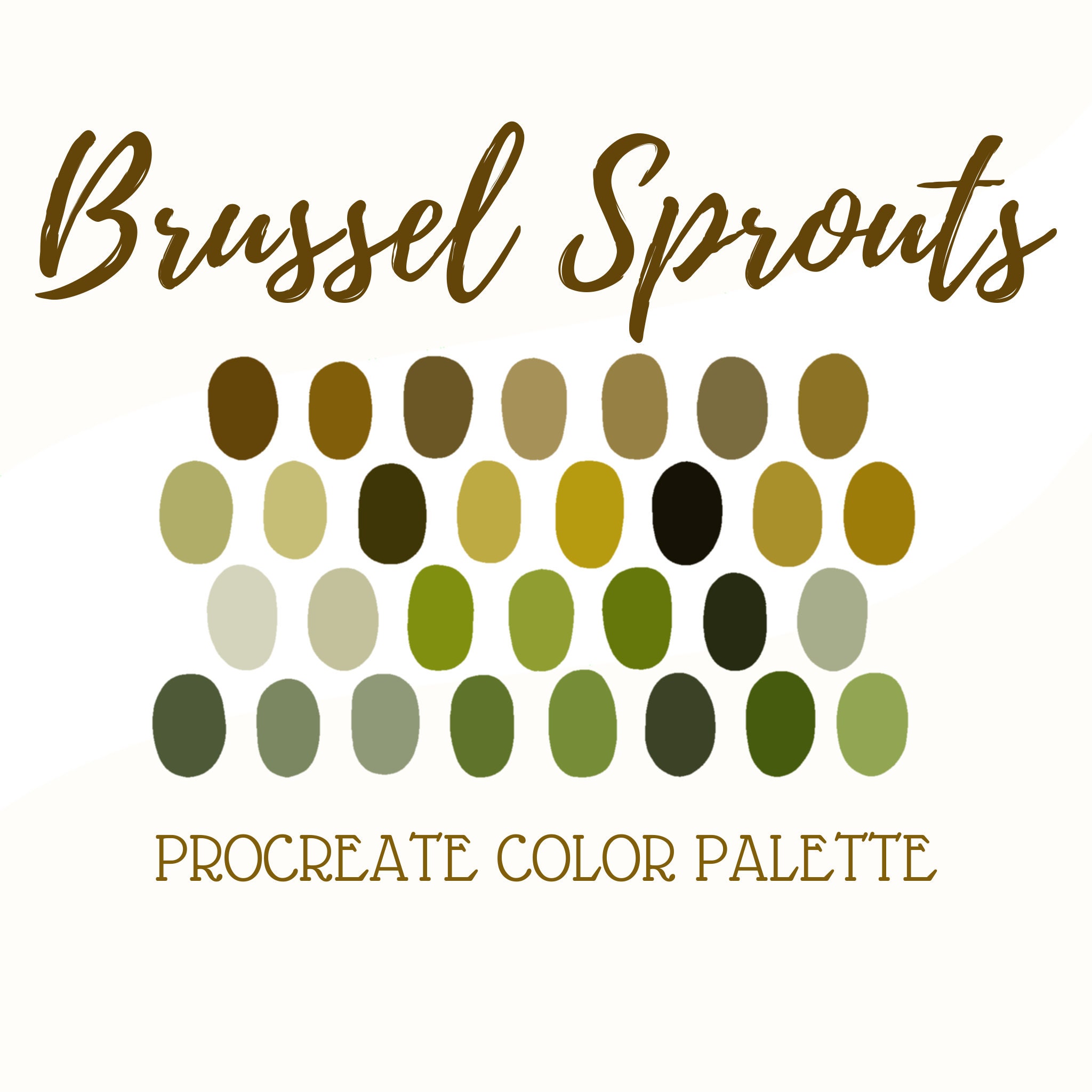 Procreate Color Palette - Brussel Sprouts - Etsy