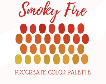Procreate Color Palette Fire Flames - Etsy
