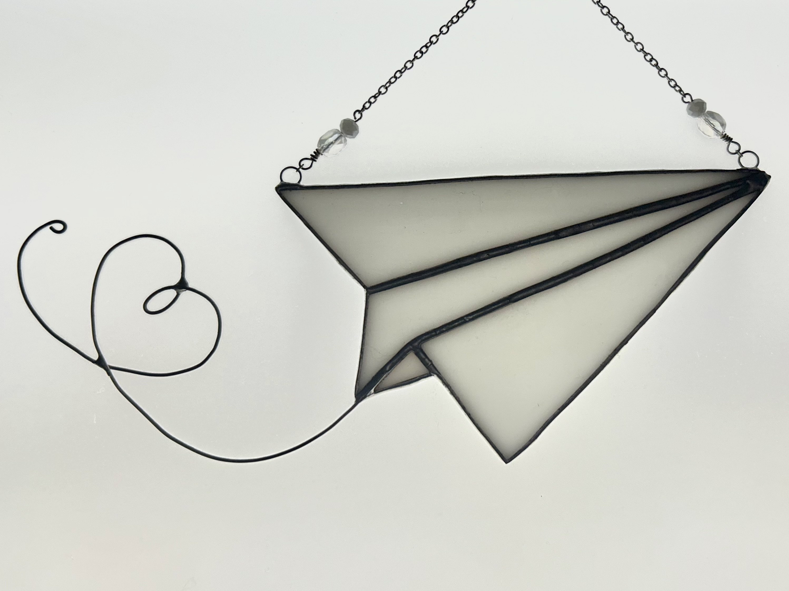 Paper Plane With Heart Trail - Etsy