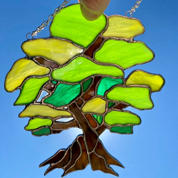 Stained Glass Oak Tree Pattern - Etsy