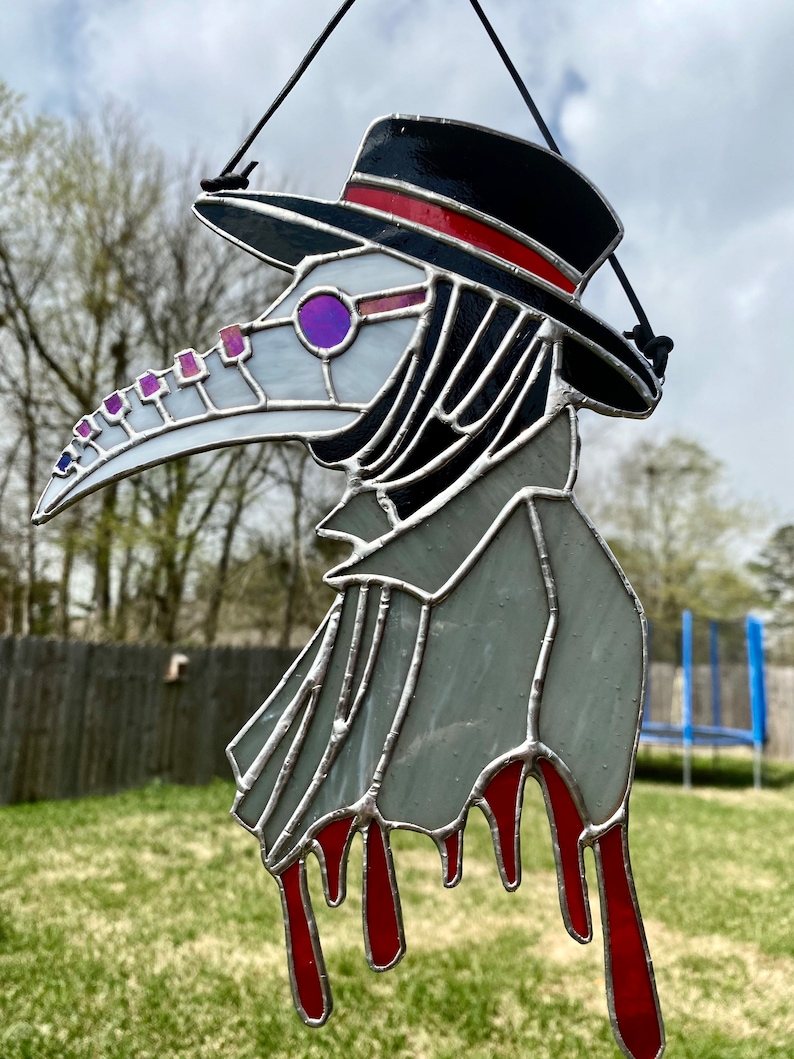 Stained Glass Plague Doctor Etsy