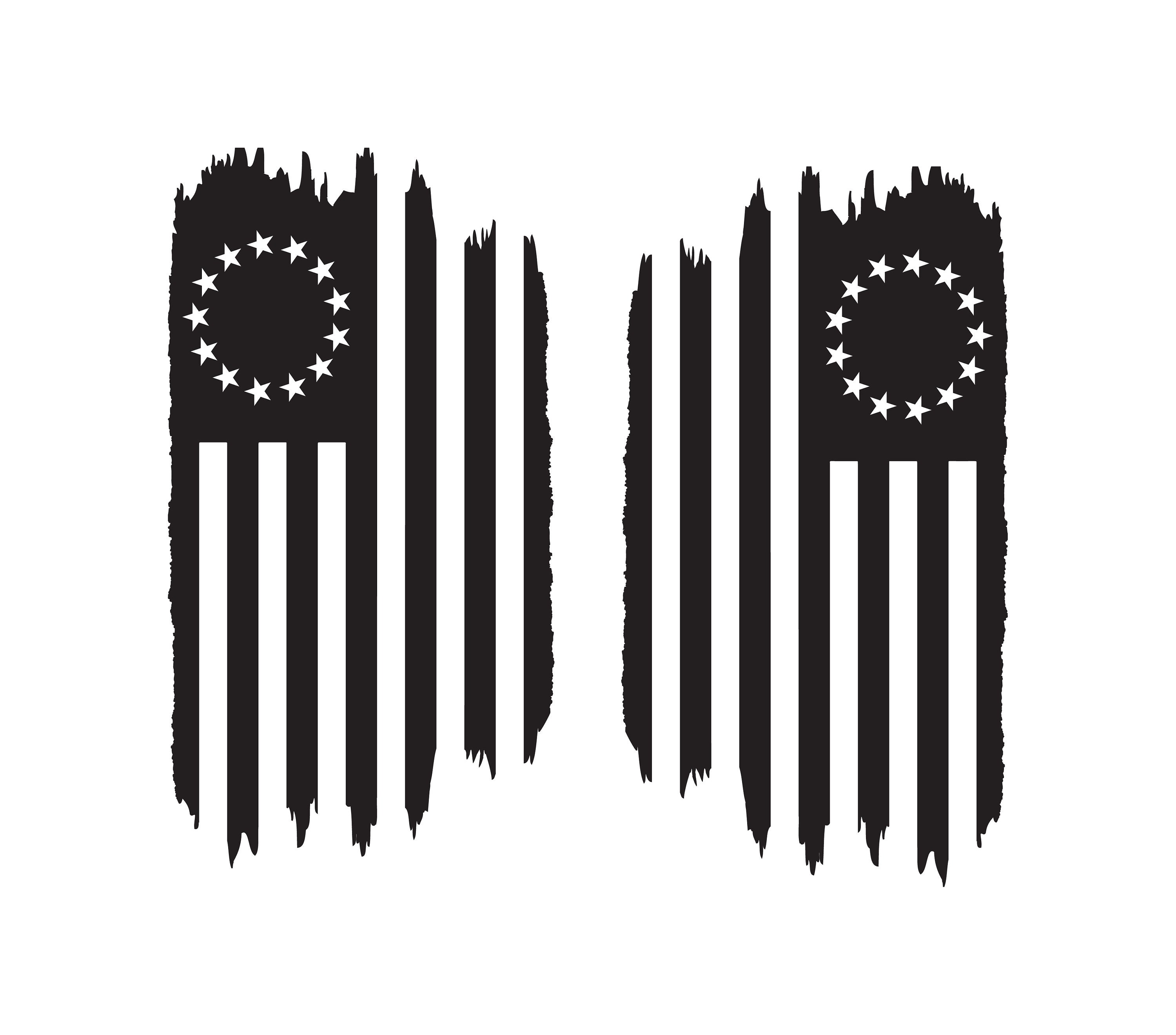 2 Tattered Betsy Ross American Flag Decals Betsy Ross Decal | Etsy