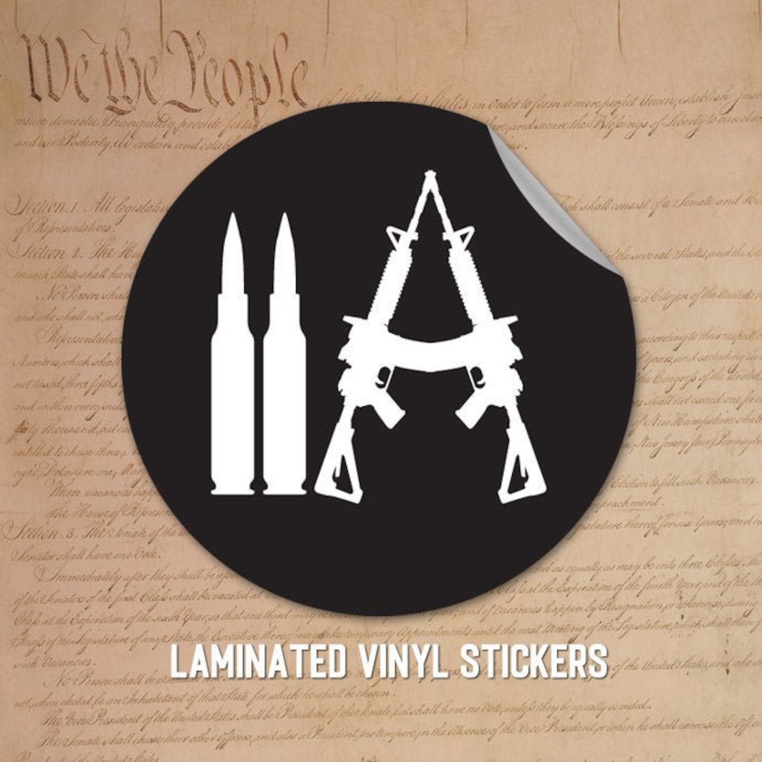 2A Bullets Sticker 4 Round 2nd Amendment Vinyl Sticker Laminated 2A ...