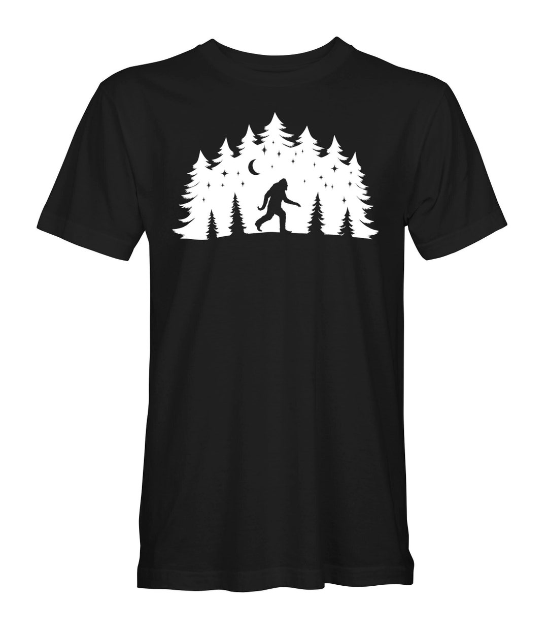 Bigfoot Shirt | Sasquatch in Trees T-shirt | Ladies Long Sleeve and ...