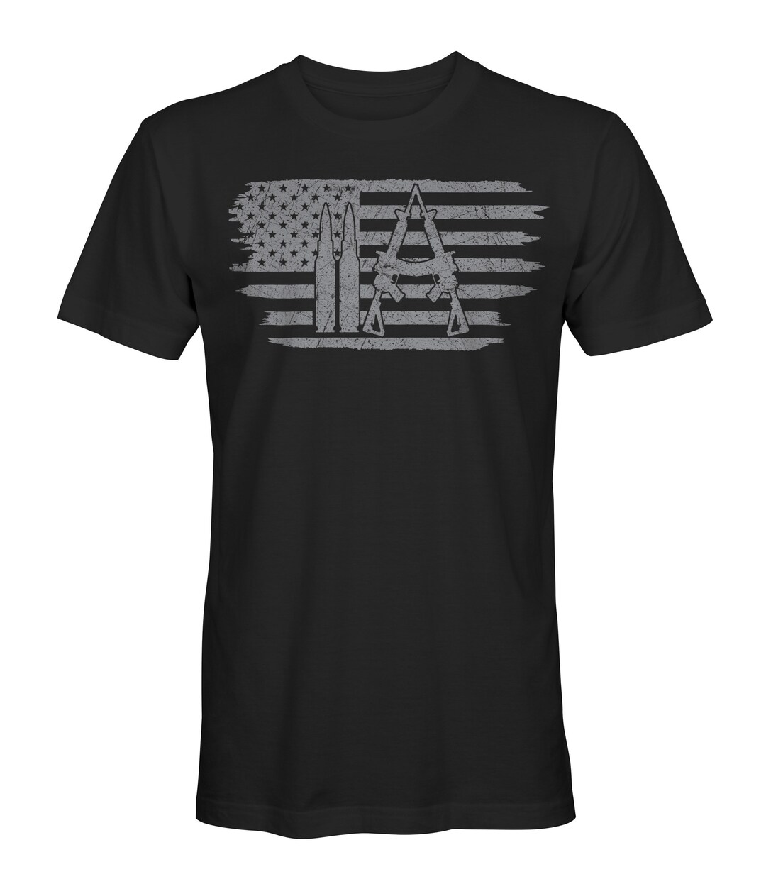 2A Bullets Tattered American Flag Shirt | Mens and Womens Sizes | 2nd ...