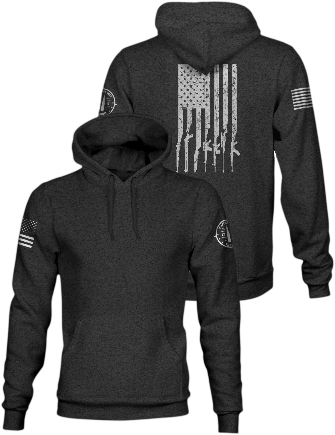 Gun Flag Hoodie | American Flag Hoodie | Gun Flag Shirt | Pro Gun ...