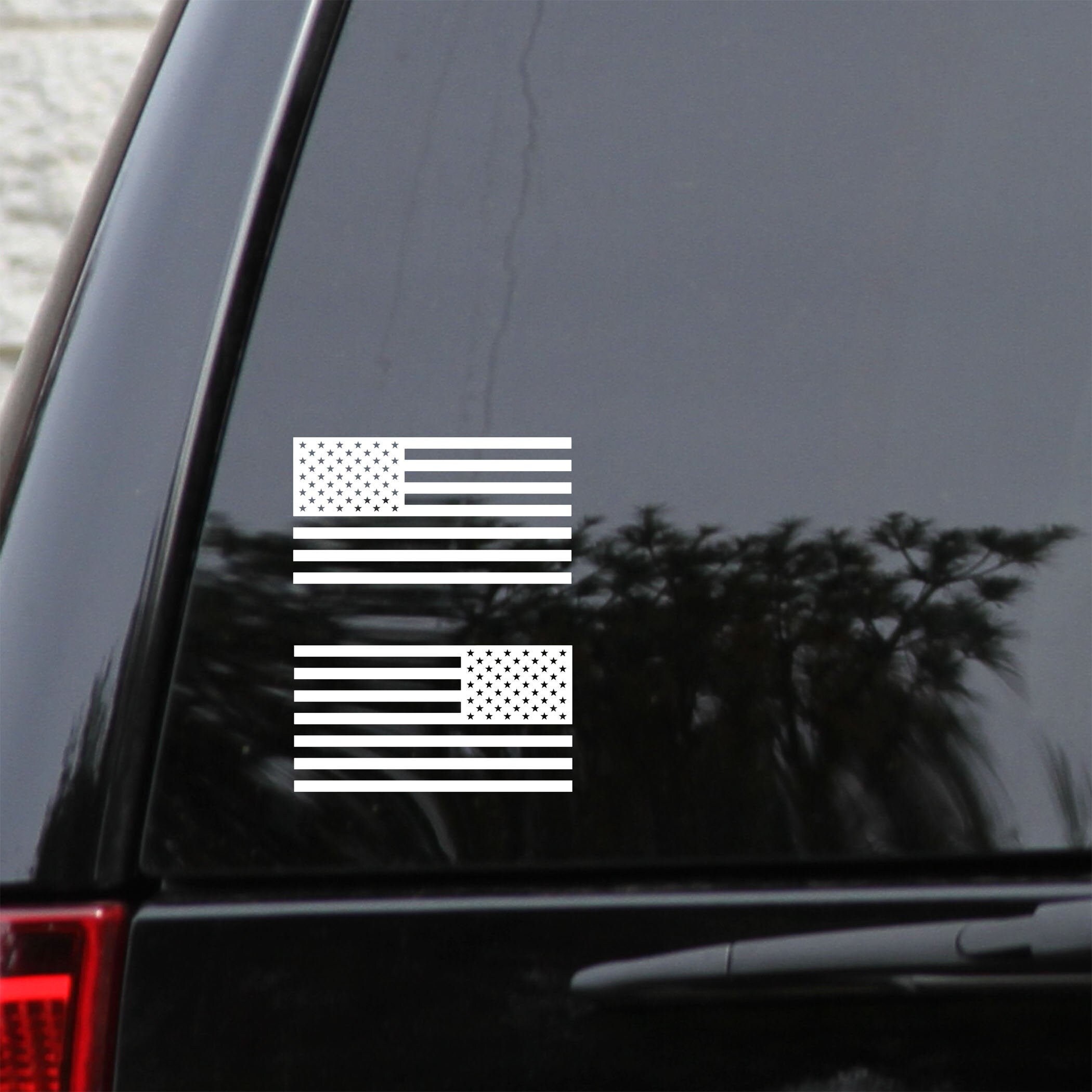 2 American Flag Decals Vinyl Car Window Left and Right Be | Etsy