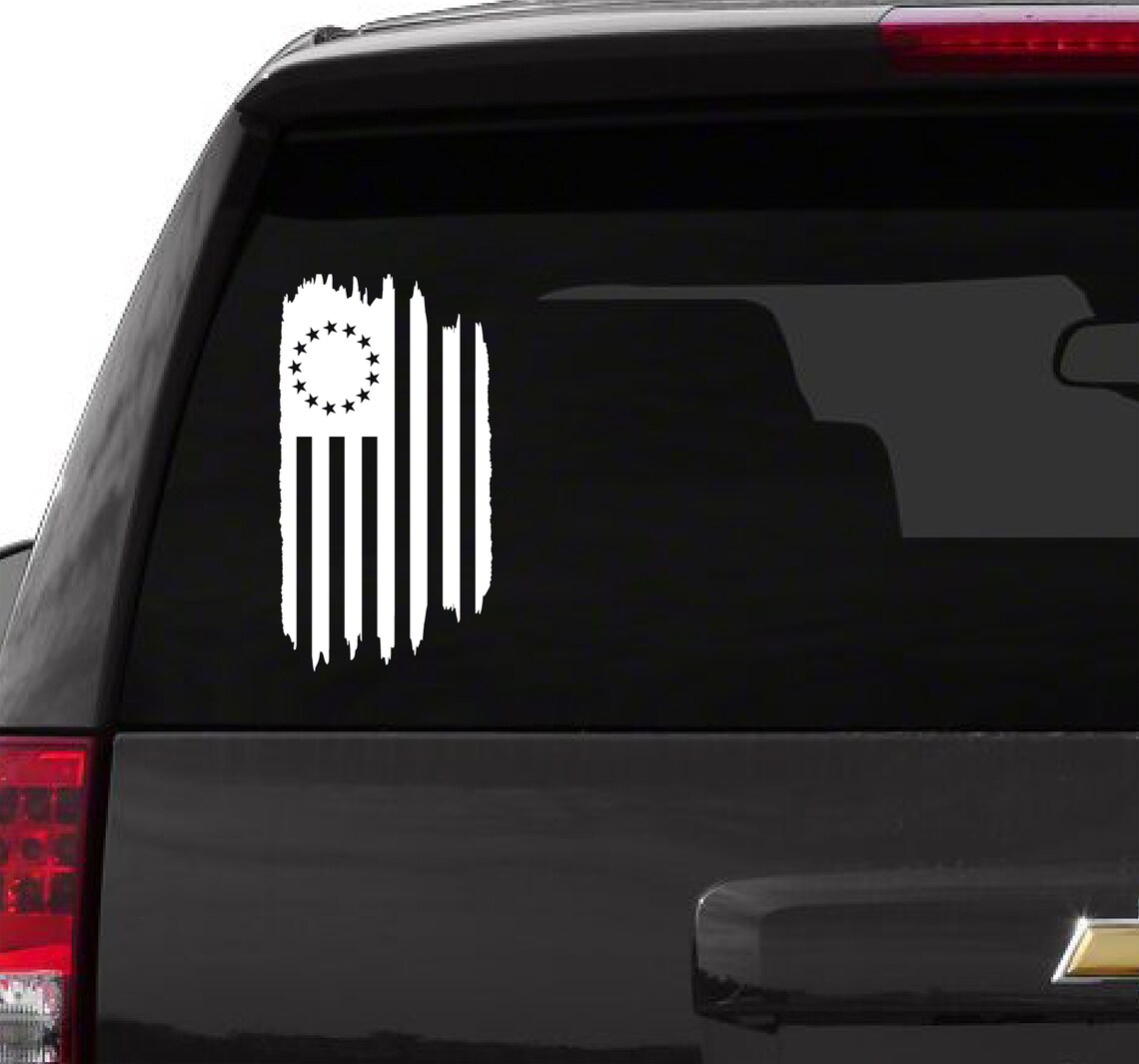 2 Tattered Betsy Ross American Flag Decals Betsy Ross Decal - Etsy