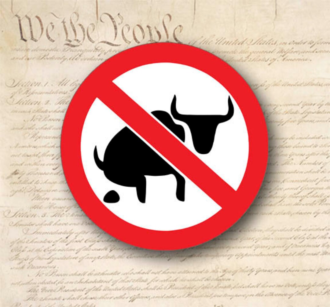 No Bullshit Funny Vinyl Sticker Decal No BS Funny Sticker 4.4" Round - Etsy