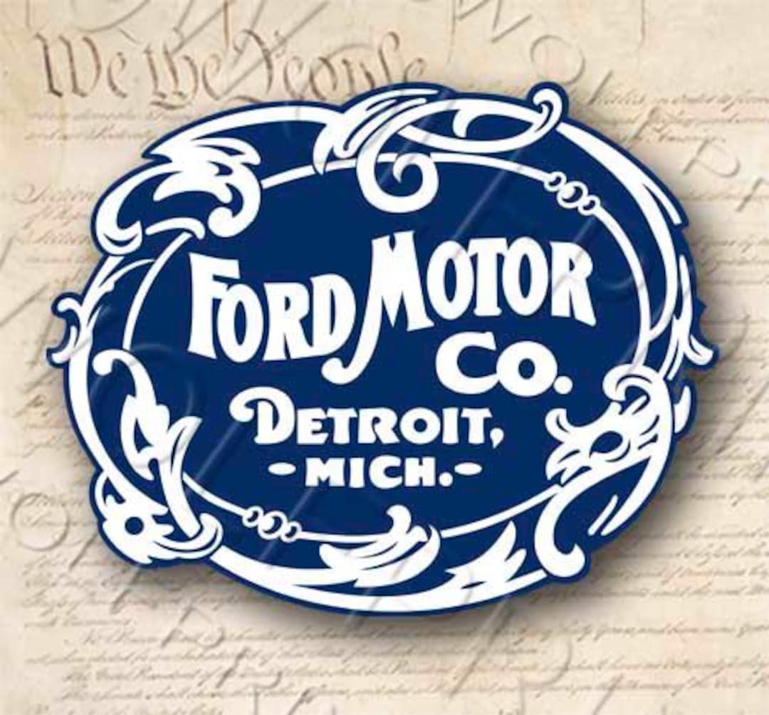 Vintage Style Ford Motor Co Logo 5" Wide Sticker Decal - Etsy