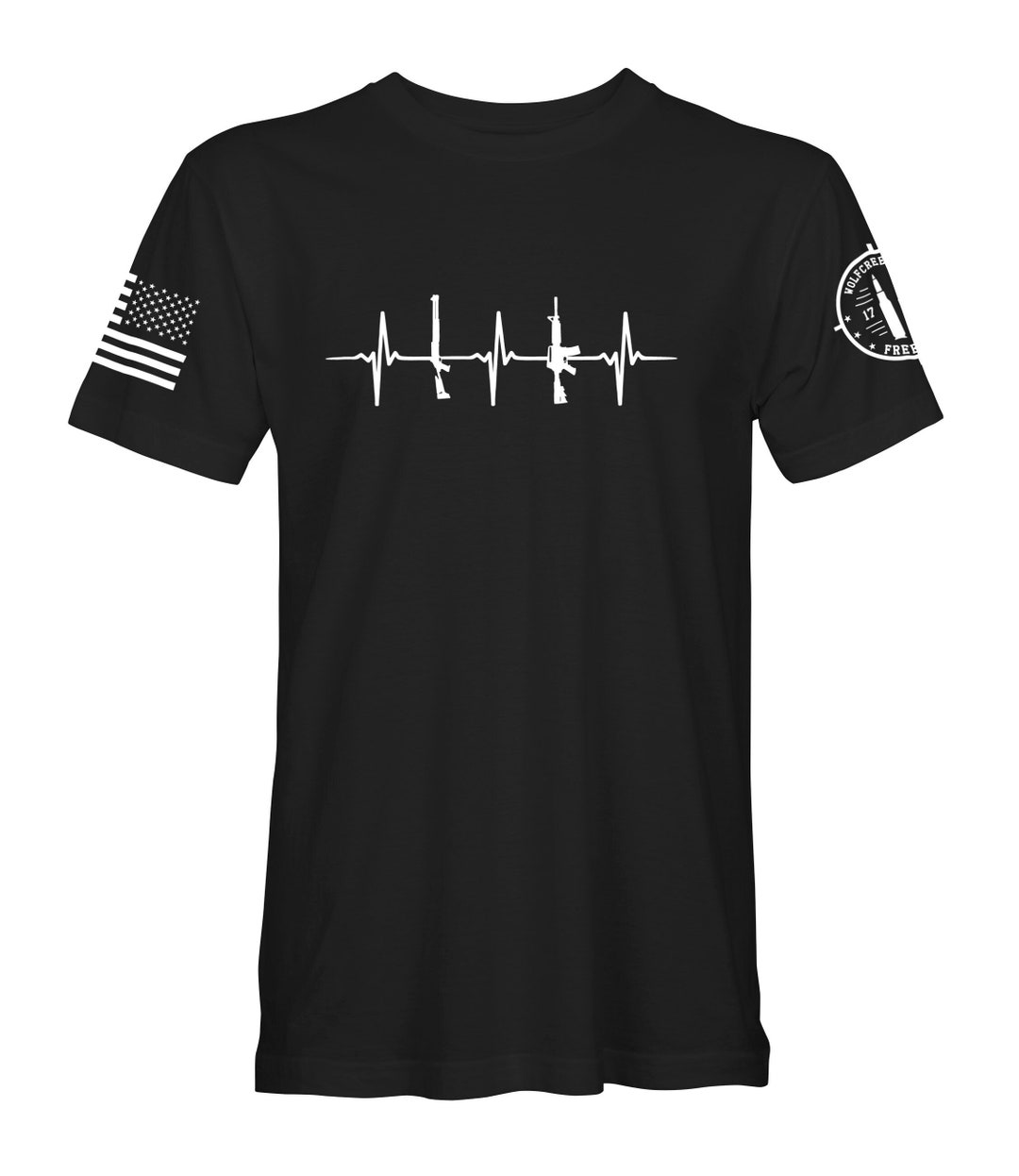 Gun Heartbeat Shirt Gun Heart Monitor T Shirt 2nd Amendment Shirt Pro ...