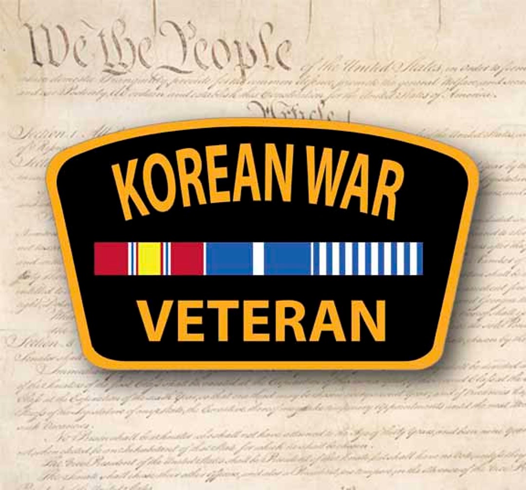 Korean War Veteran Ribbon Colors Sticker 5" Wide Decal Military ...