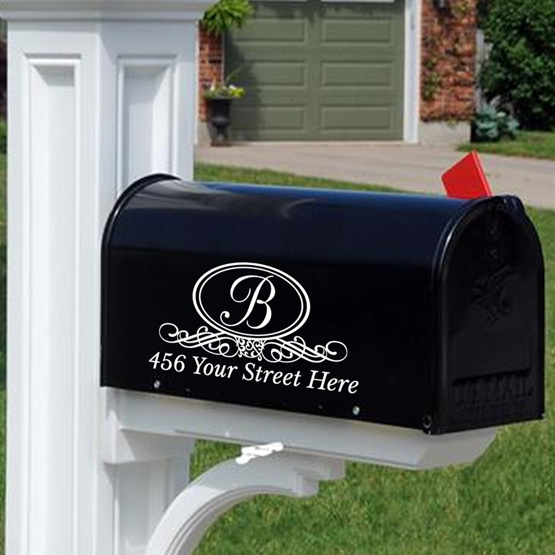 Custom Monogram Mailbox Decal Mailbox Decal or Entry Door - Etsy
