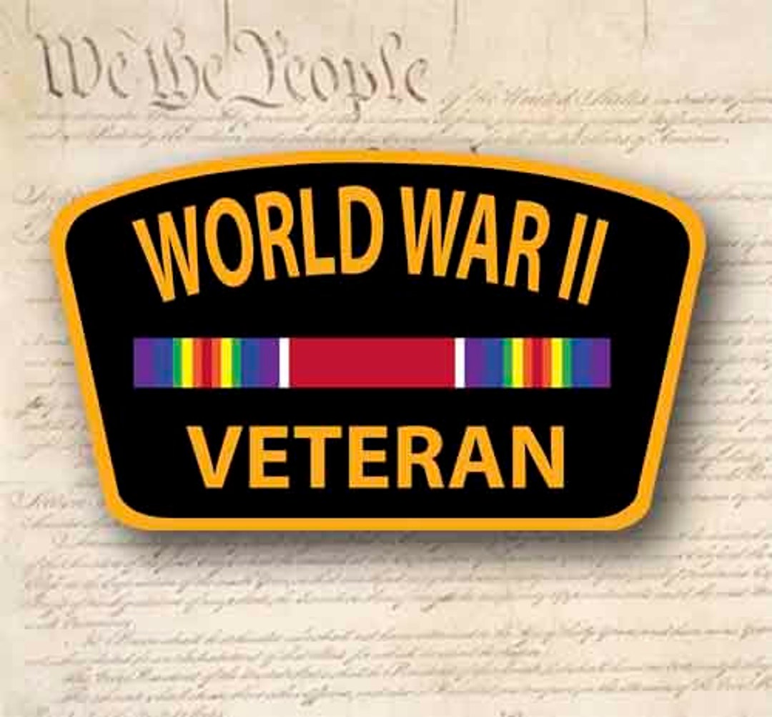 WW2 Veteran Ribbon Colors Sticker 5" Wide Decal Military Patriotic - Etsy