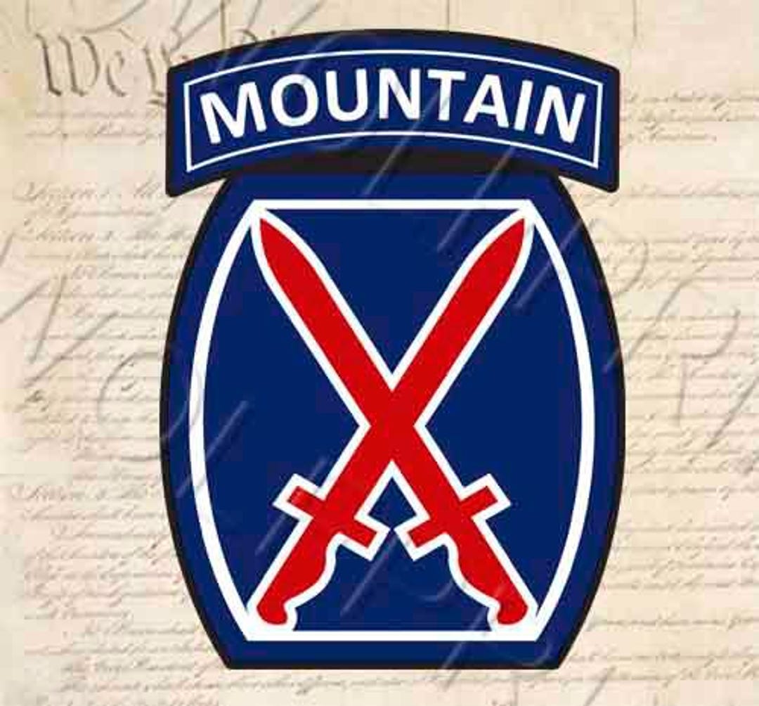10th Mountain Division 4.75" Tall Sticker USA Army Military Patriotic ...