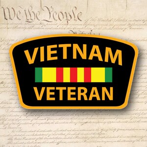 Vietnam Veteran Ribbon Colors Sticker 5 Wide Decal Patriotic Military ...