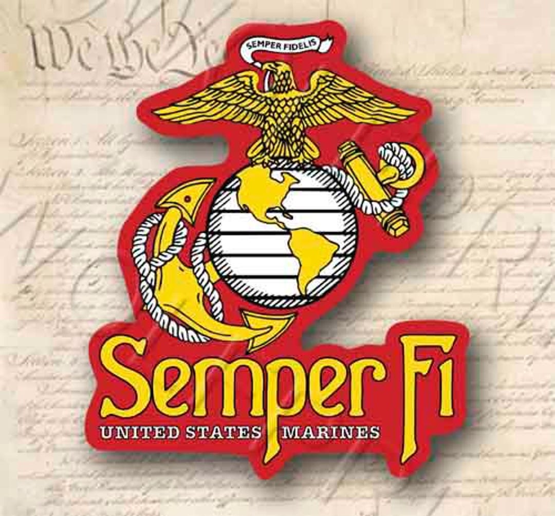 Semper Fi 5" Tall Sticker USMC Marines Decal - Etsy