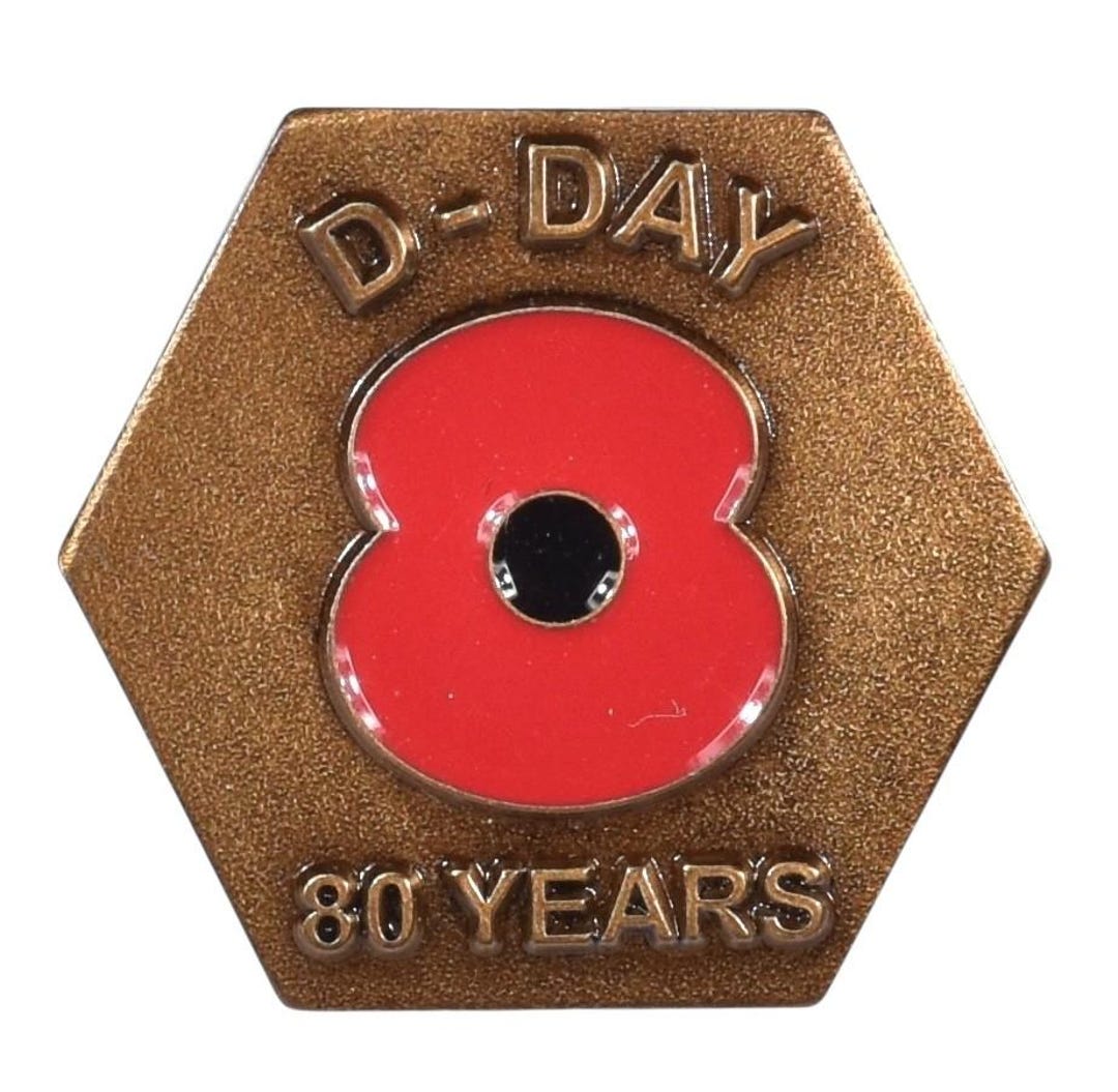 World War Two D Day 80 Years 2024 Remembrance Day Enamel Badge - Etsy
