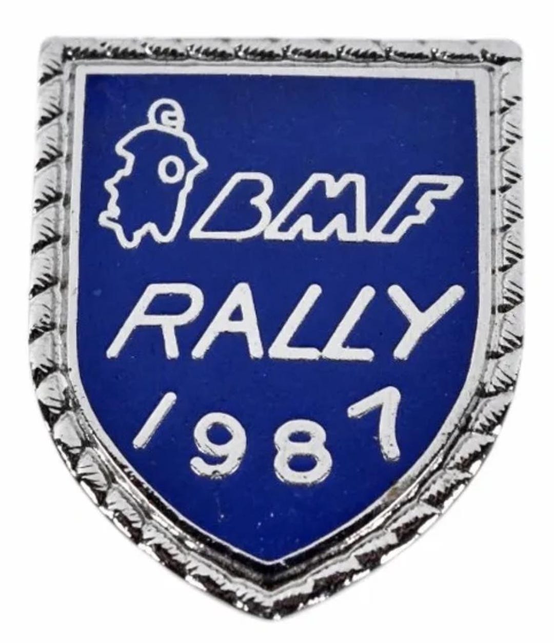 Vintage the British Motorcycle Federation BMF 1987 Rally Enamel Brooch ...