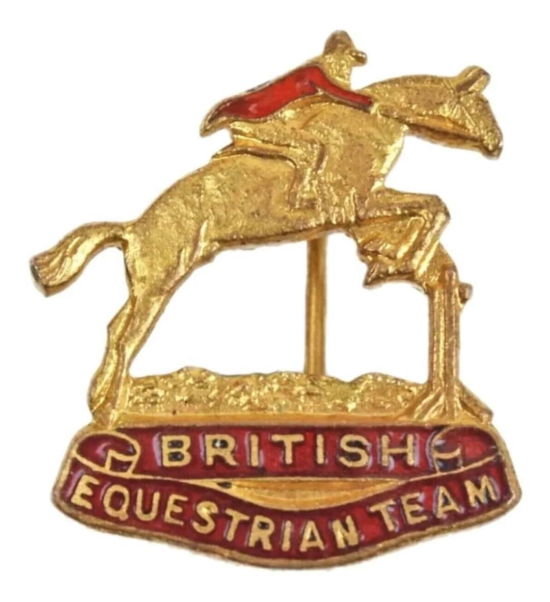 Vintage Old the British Equestrian Team Members Supporters Enamel Badge ...