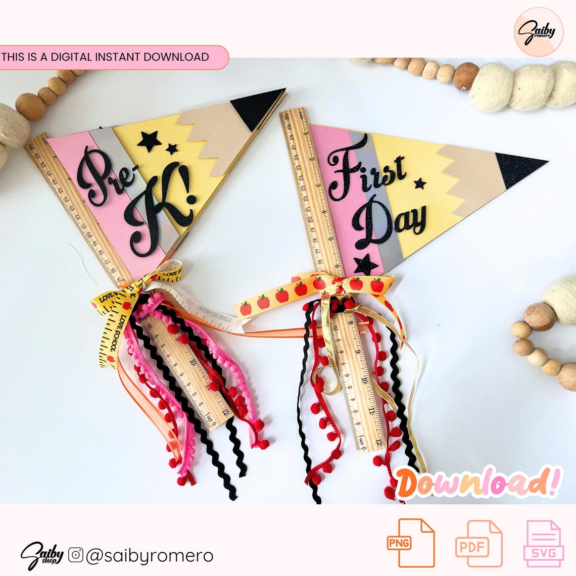 First Day of Pre-k Svg-png Sign Instant Digital Download Back to School ...