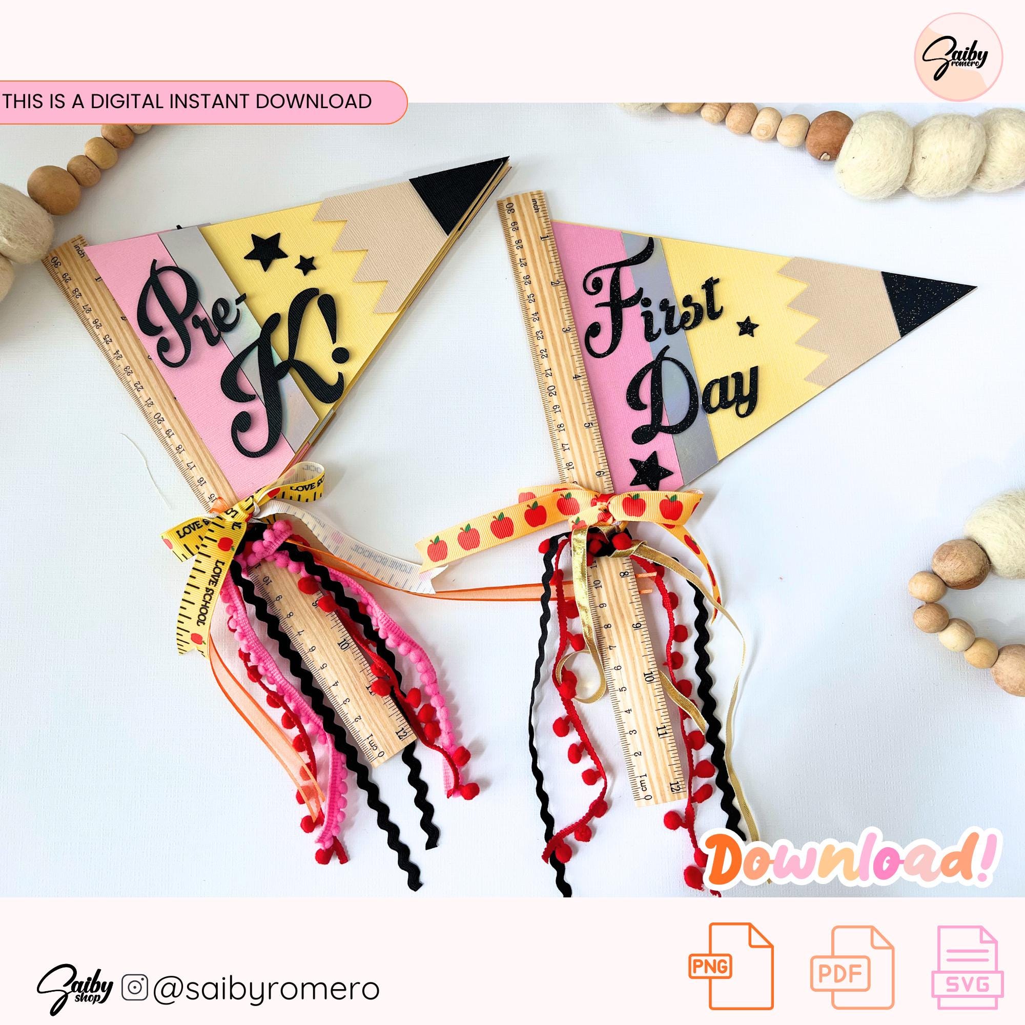 First Day of Pre-k Svg-png Sign Instant Digital Download Back to School ...