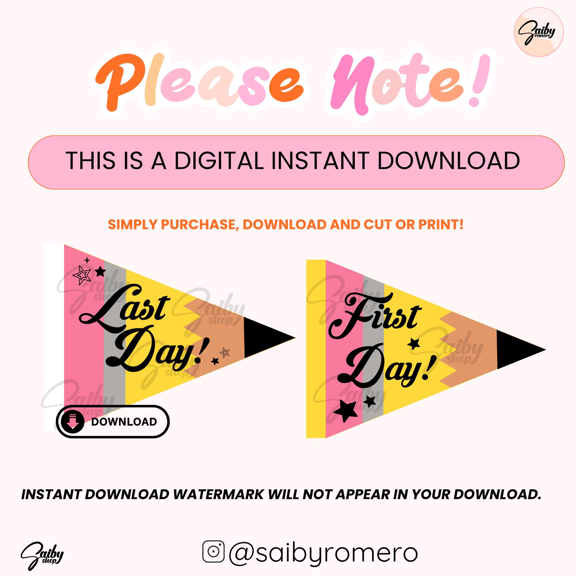 First Day of Pre-k Svg-png Sign Instant Digital Download Back to School ...