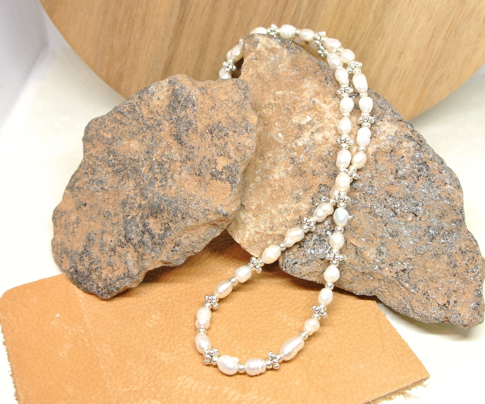 Potato Pearl Necklace Freshwater Pearl Beaded Choker Potato Pearl