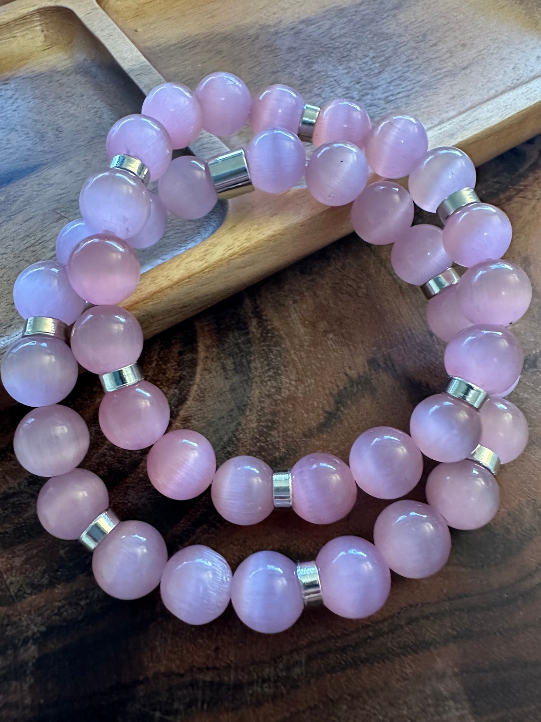 Pink Cats Eye Bracelet - Etsy