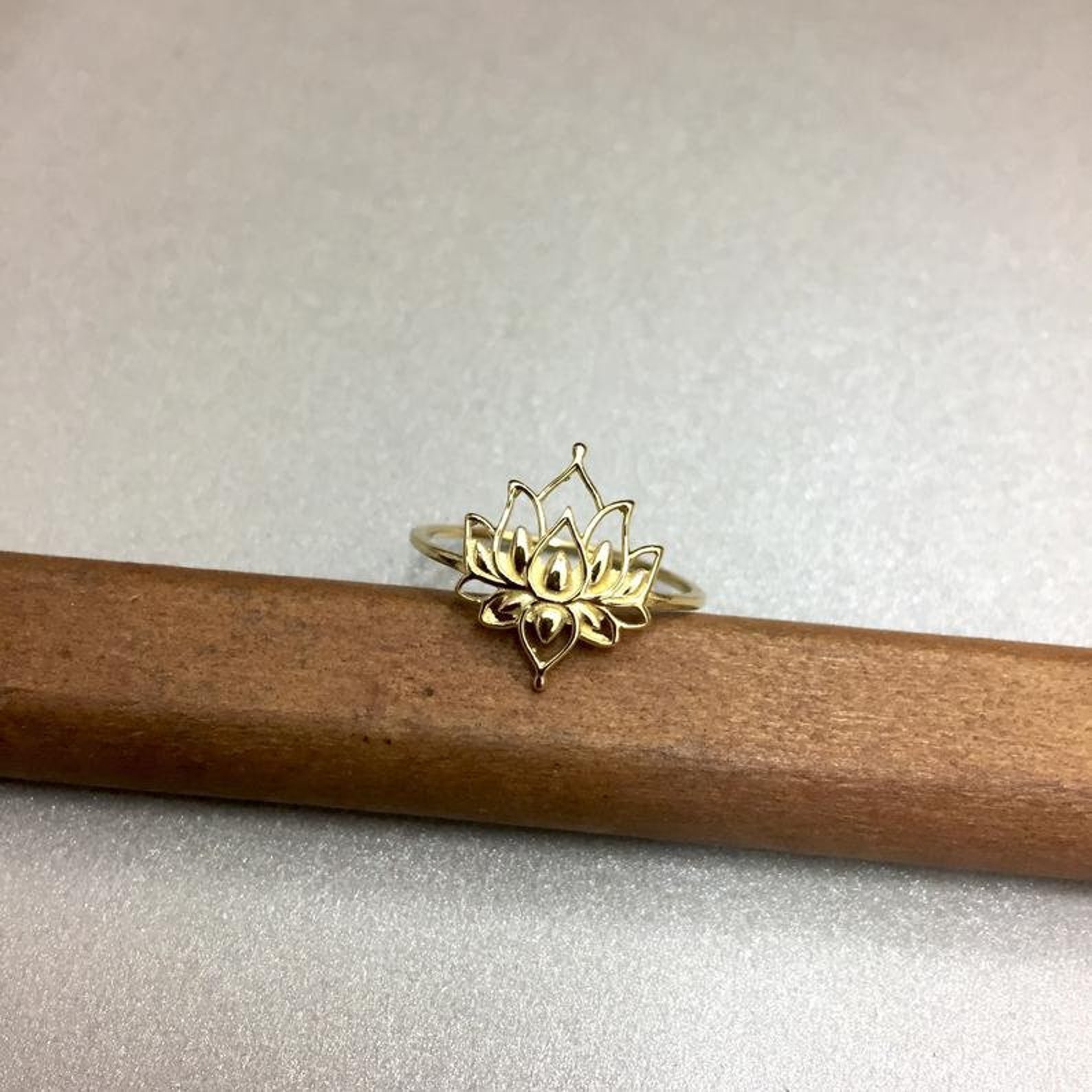 Lotus Flower Ring Sterling Silver Lotus Ring Engagement Ring - Etsy