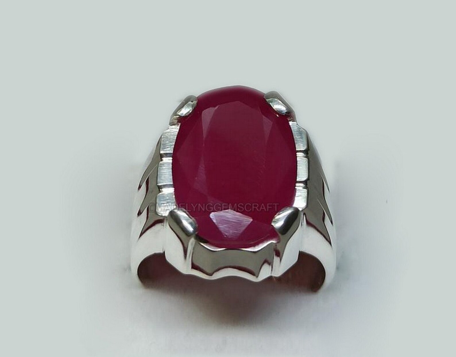 Natural Pink Ruby Ring Vintage Engagement & Wedding Ring 925 | Etsy