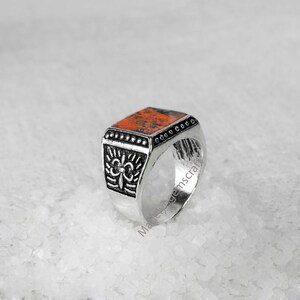 925 Sterling Silver Bloodstone Signet Ring Mens Ring Black - Etsy