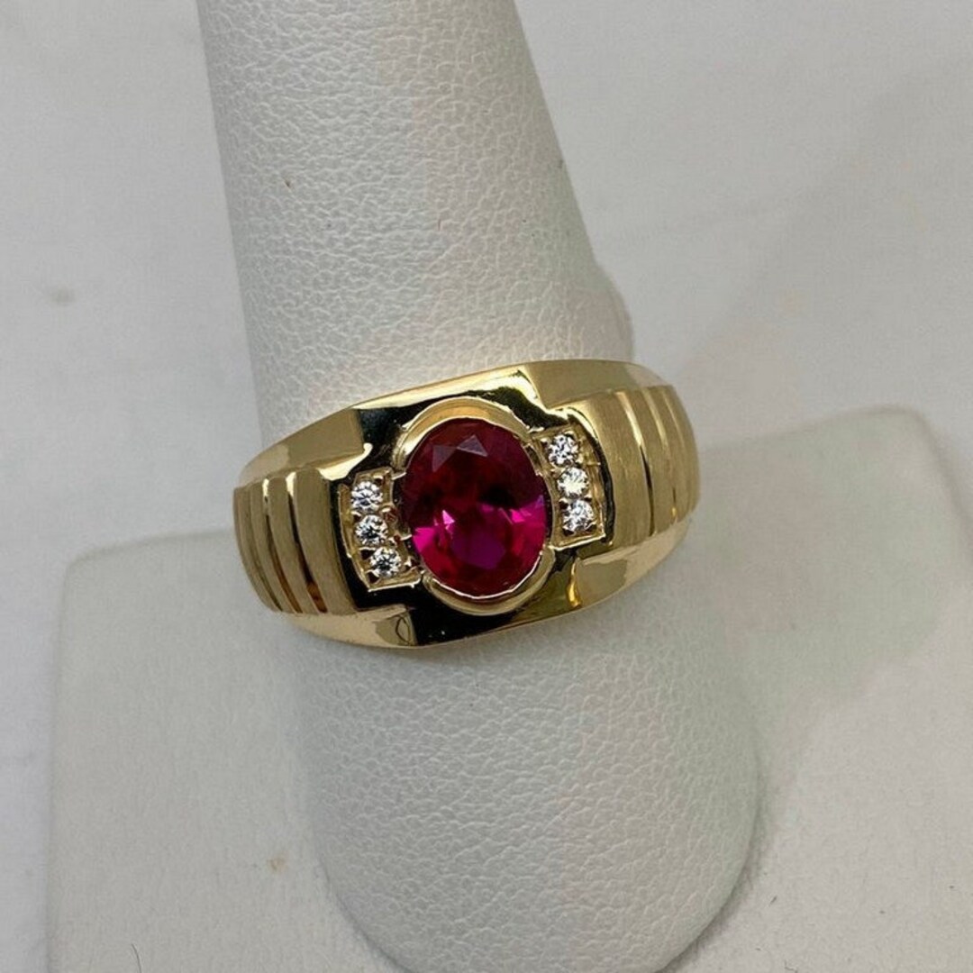 Yellow Gold Mens Signet Ring, Rub Ring Sterling Silver, Gold Signet ...