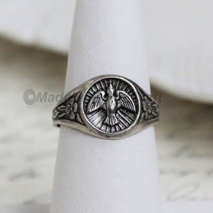 Silver Dove Ring Dove Sterling Silver Ring Handmade Unique - Etsy