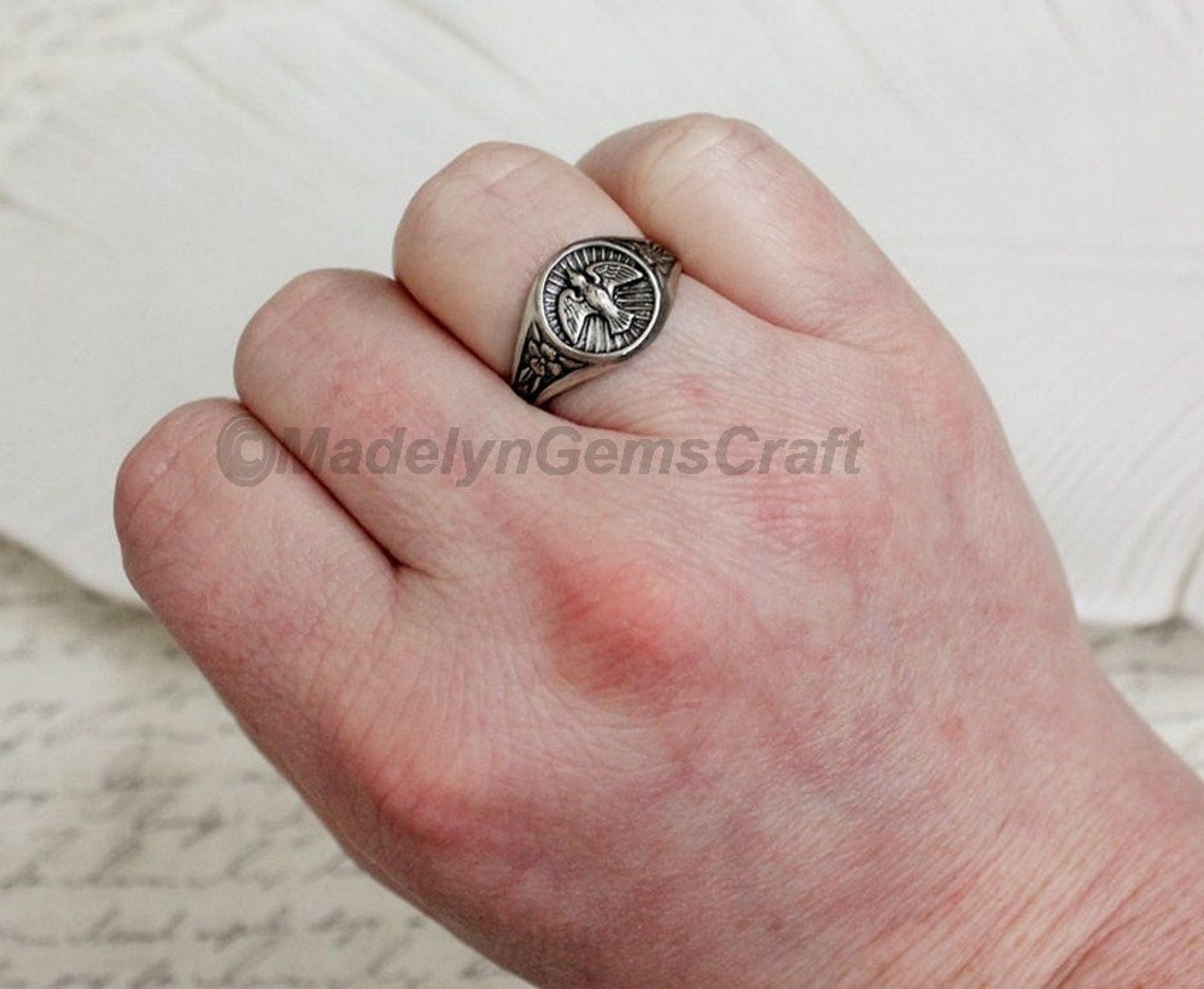 Silver Dove Ring Dove Sterling Silver Ring Handmade Unique - Etsy