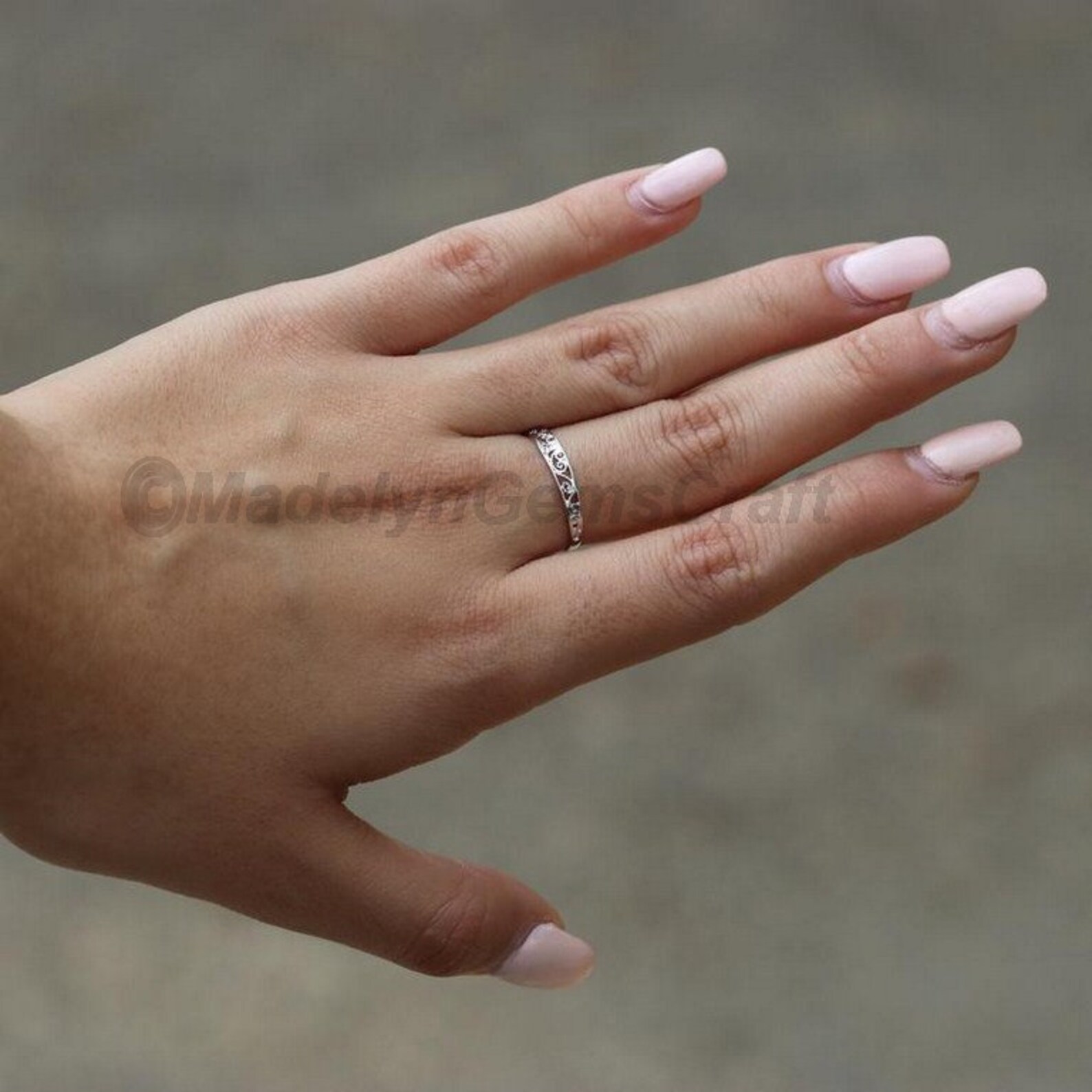 Thin Filigree Ring Sterling Silver Thin Filigree Wedding - Etsy