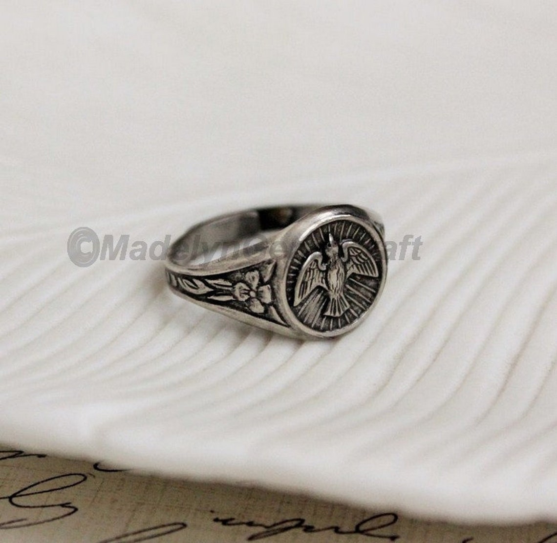 Silver Dove Ring Dove Sterling Silver Ring Handmade Unique | Etsy