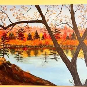 Boundary Waters Fall Colors Painting - Etsy