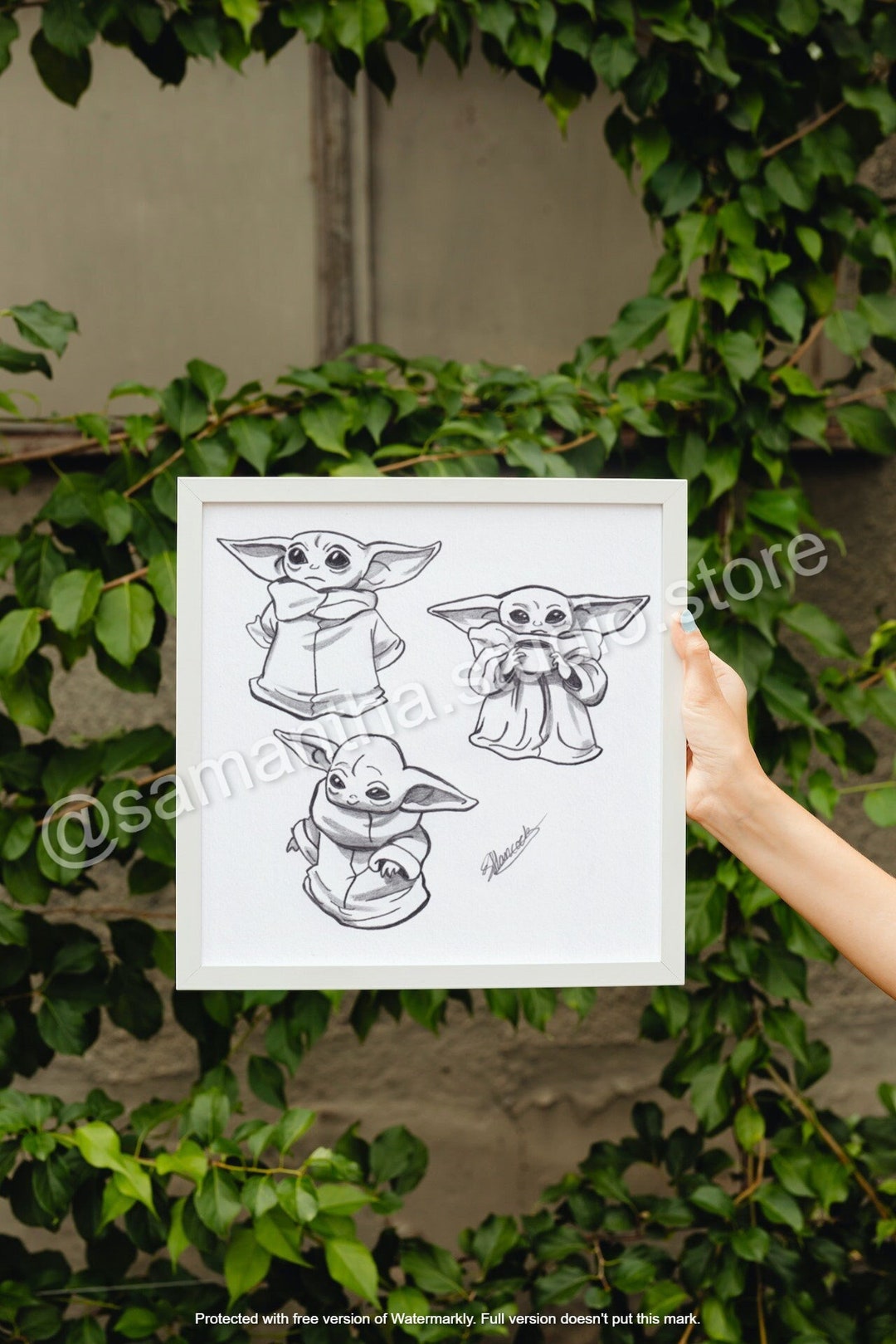 Grogu Sketches ORIGINAL Art Pencil Drawing - Etsy
