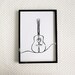 Guitar Drawing - INSTANT DOWNLOAD - Printable Minimalist Line Art for ...