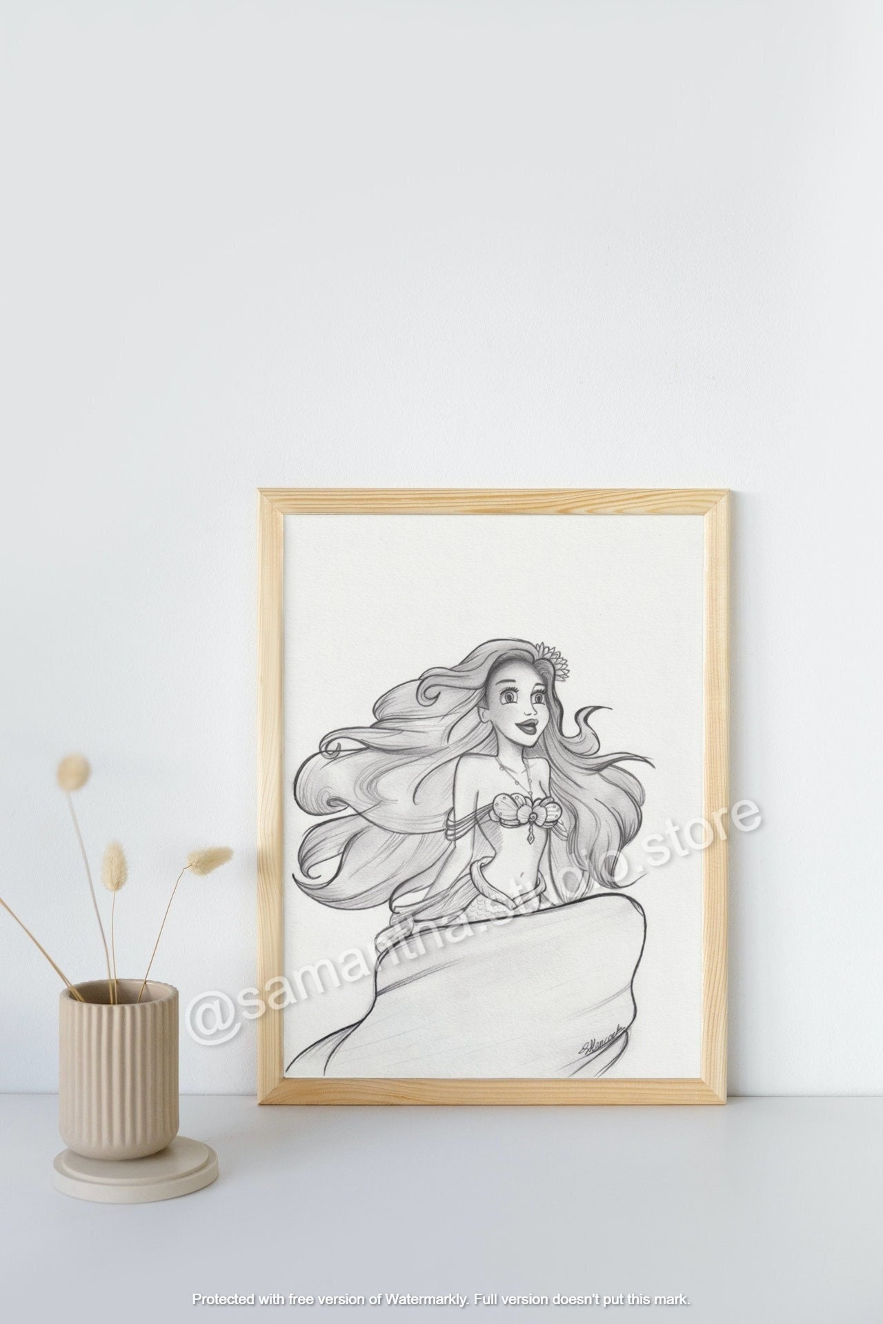 Pencil Sketches Of Ariel