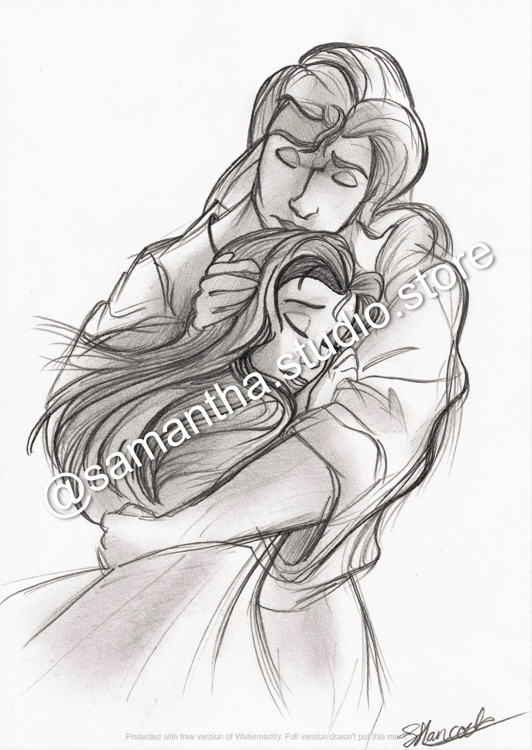 Belle and Adam beauty and the Beast INSTANT DOWNLOAD - Etsy