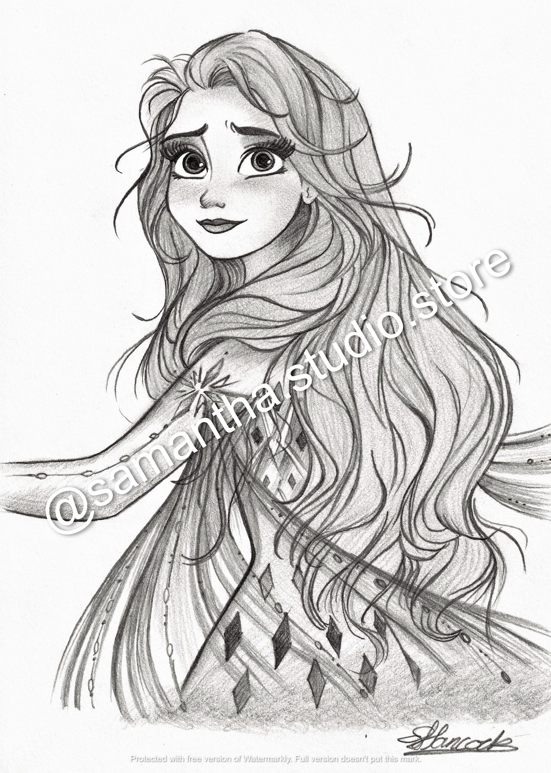 Spirit Elsa (frozen Two) - INSTANT DOWNLOAD - Character Printable Art ...