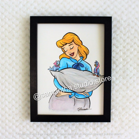 Cinderella ORIGINAL Art Watercolor Painting - Etsy