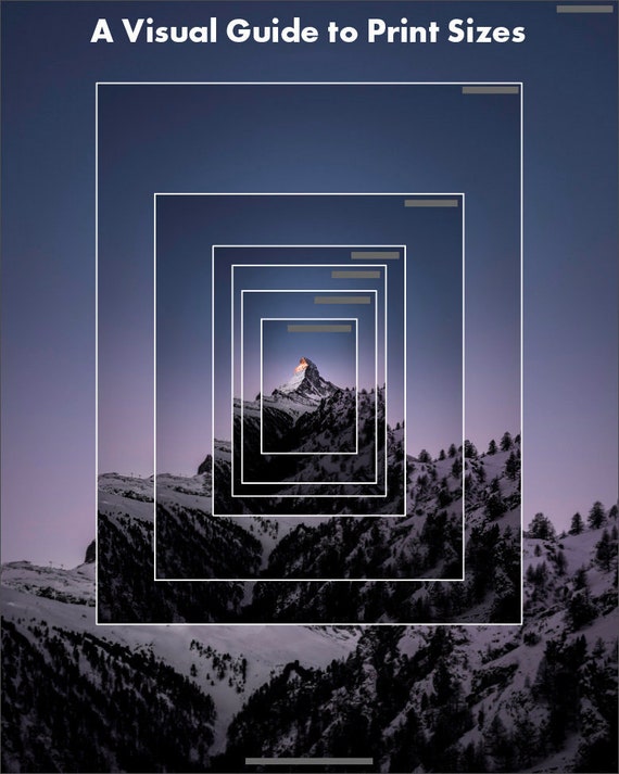 A Visual Guide to Print Sizes | Etsy